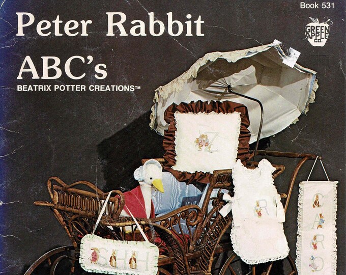 PETER RABBIT Abc's by Green Apple Co Cross Stitch Charted Pattern Book ...