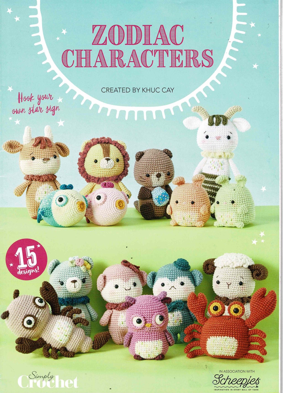 Zodiac Characters 15 Amigurumi Crochet Patterns Designed by Khuc Cay ...
