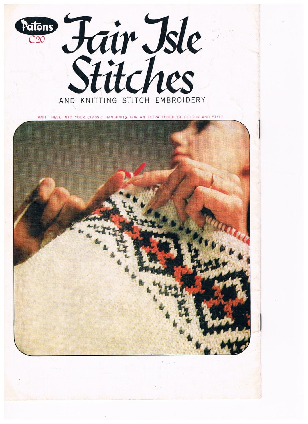 Vintage Publication of Fair Isle Stitches With Knitting Stitch ...