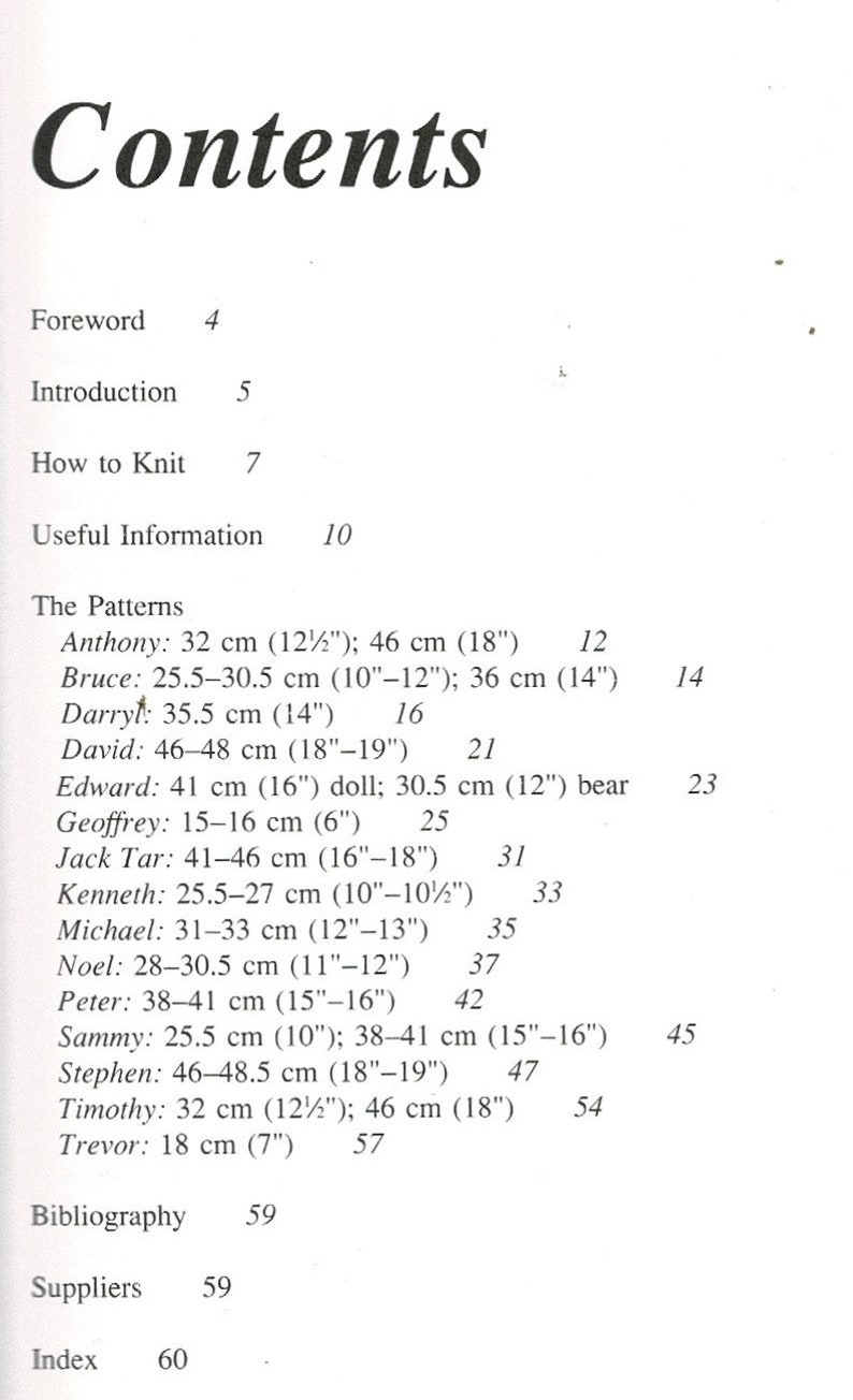 Classic Knits for Baby Dolls by Marjory Fainges, 1996 - Etsy