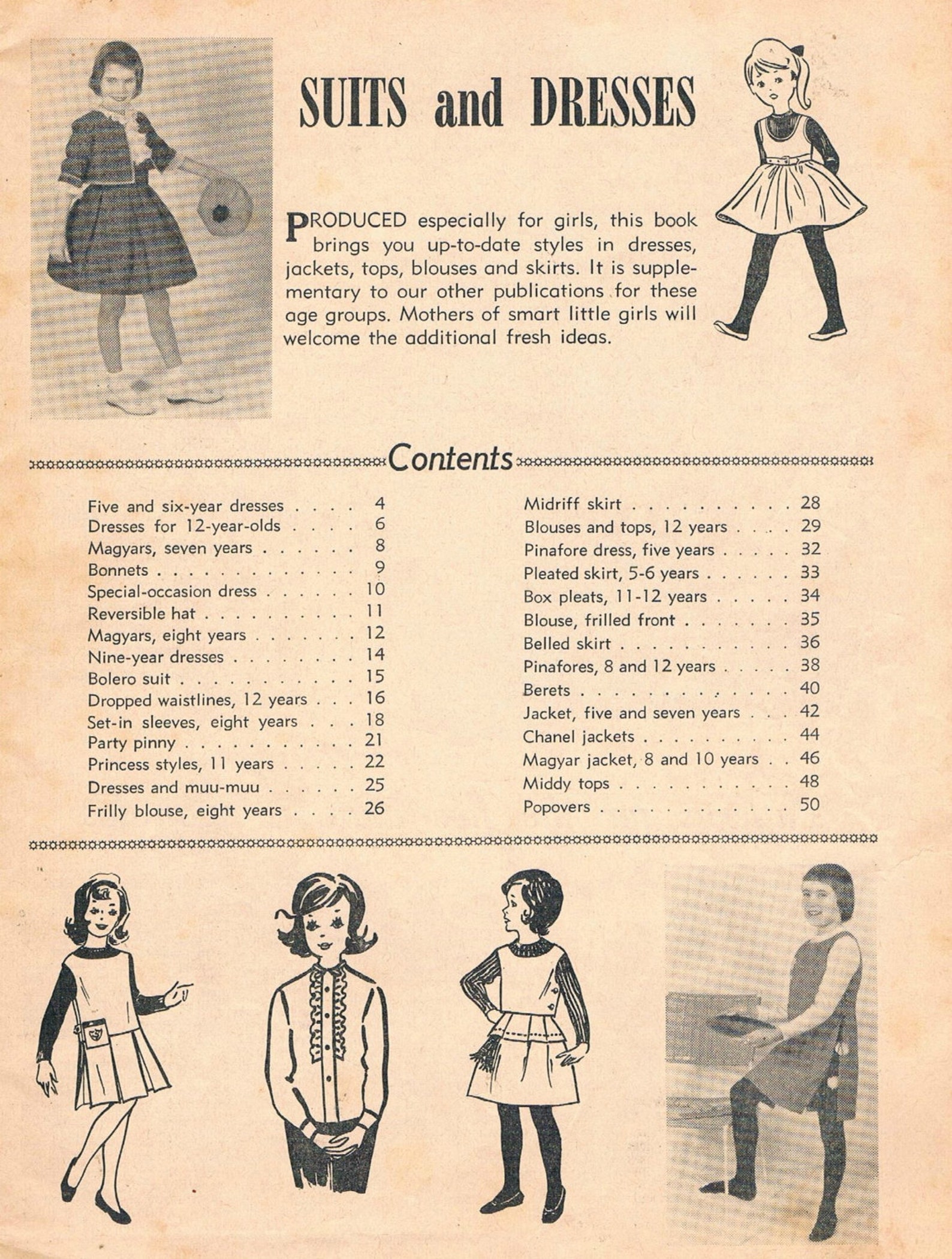 Vintage 1960's Drafting Book " Sutis and Dresses From 5 to 12 Years" by ...