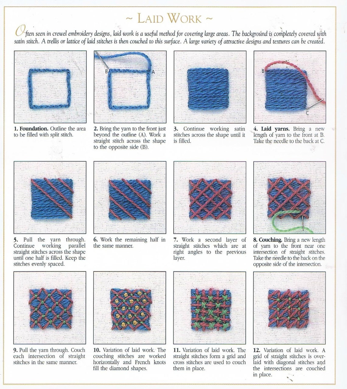 A-Z of Wool Embroidery Stitches by Country Bumpkin - Etsy