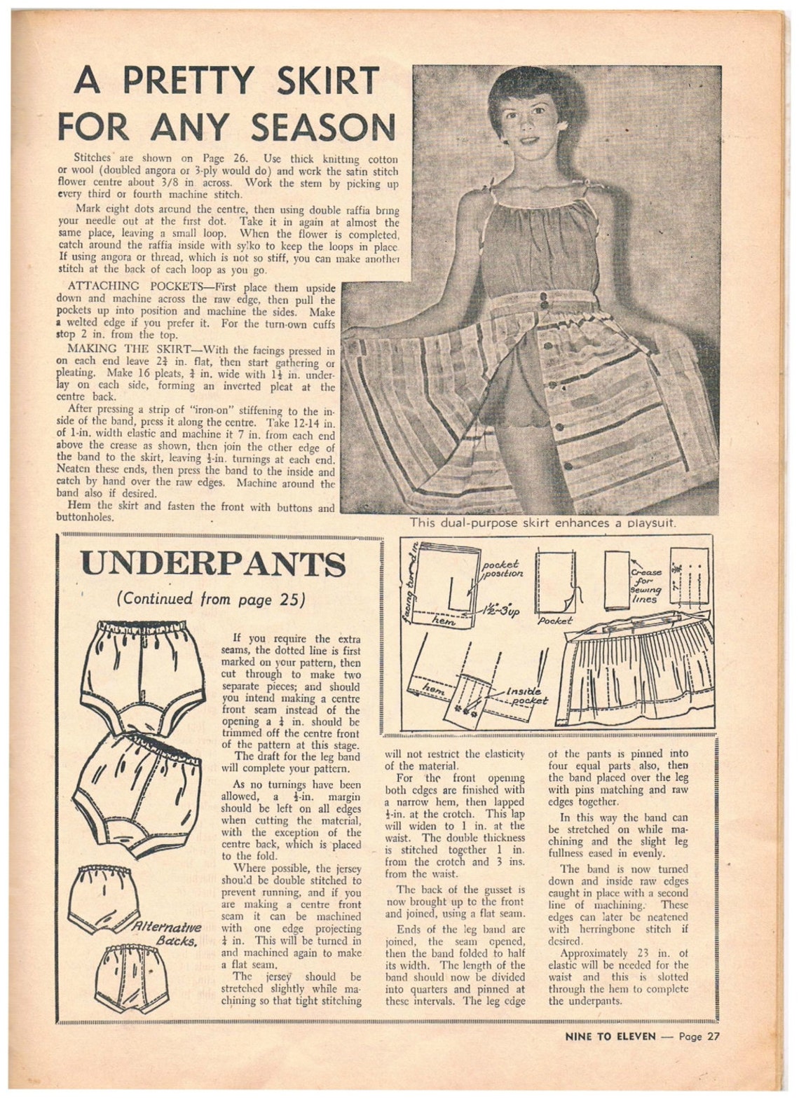 Vintage 1960's Drafting Book " Patterns for 9 to 11" by Enid Gilchrist ...