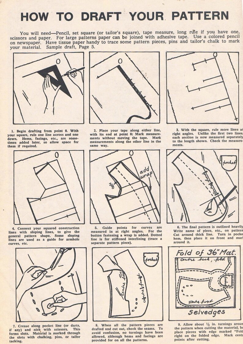 1960's Drafting Book Kindergarten Set by Enid | Etsy