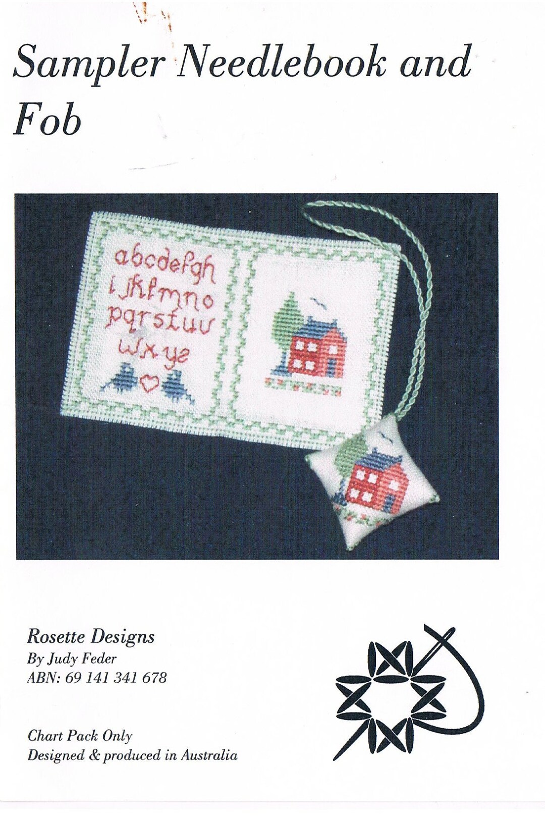 Sampler Needlebook and Fob Chart Pack - Original Design & Pattern by ...