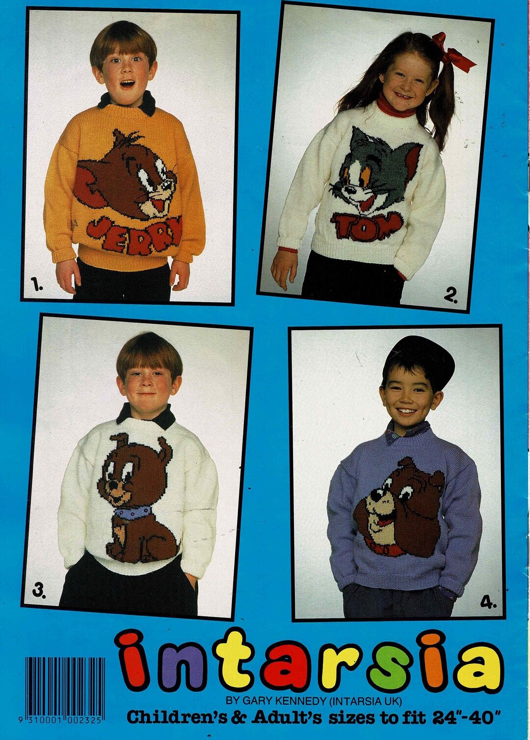 ORIGINAL Tom & Jerry - 4 Knitting Patterns/ 8 Ply/double Knitting ...