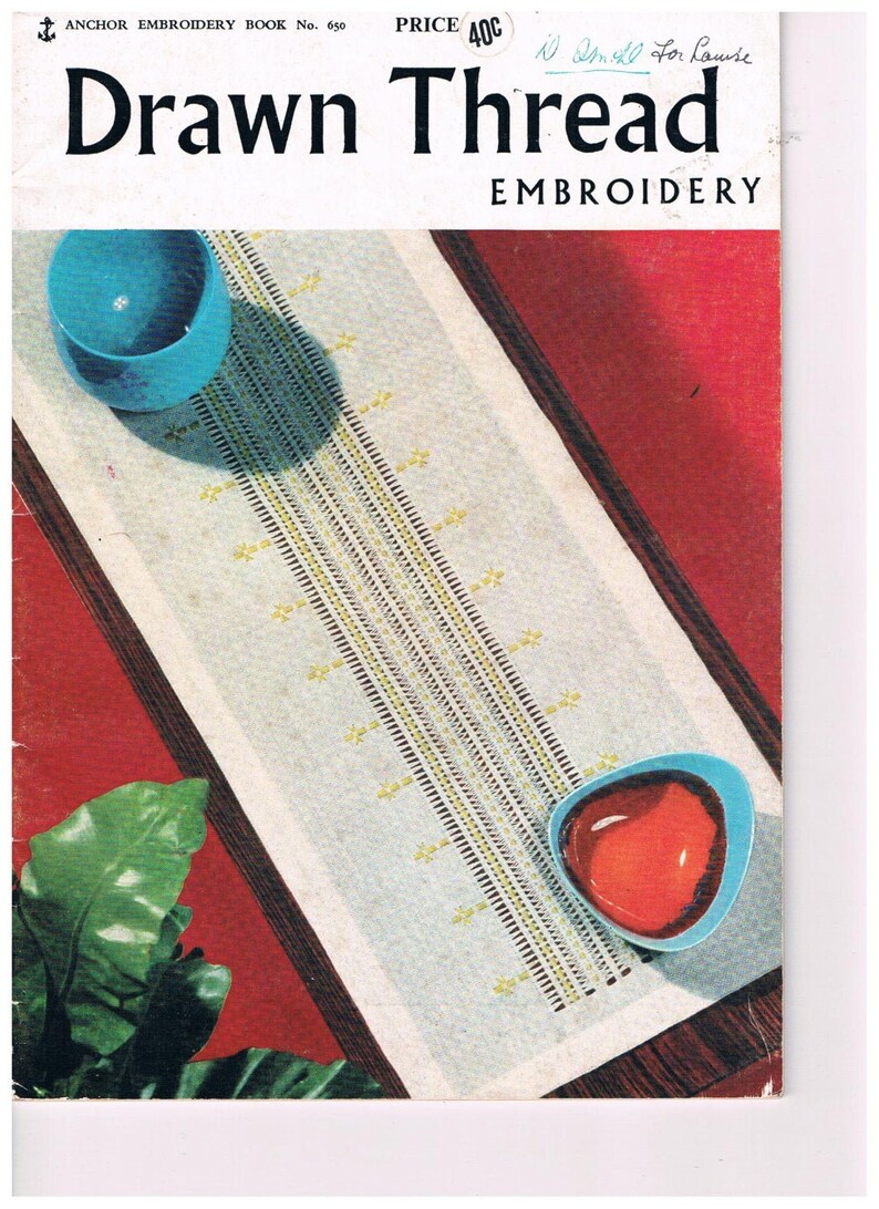 Drawn Thread Embroidery Patterns Anchor Embroidery Book | Etsy
