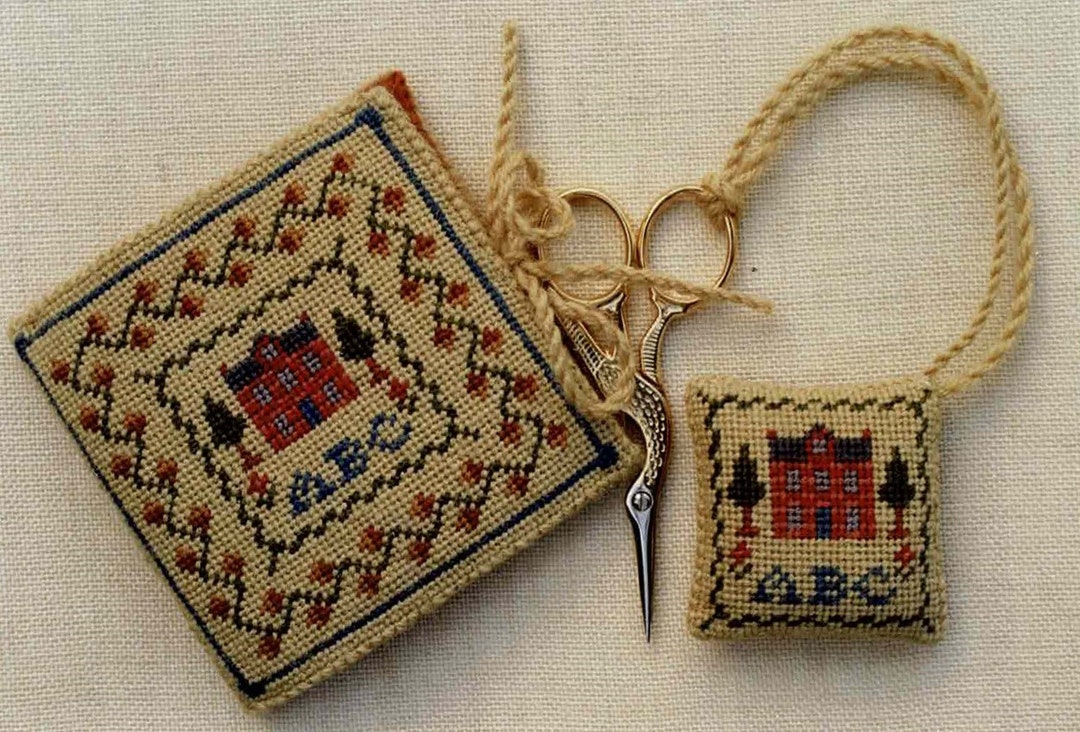 Sampler House Needlebook and Scissor Keeper Pattern/project Original ...