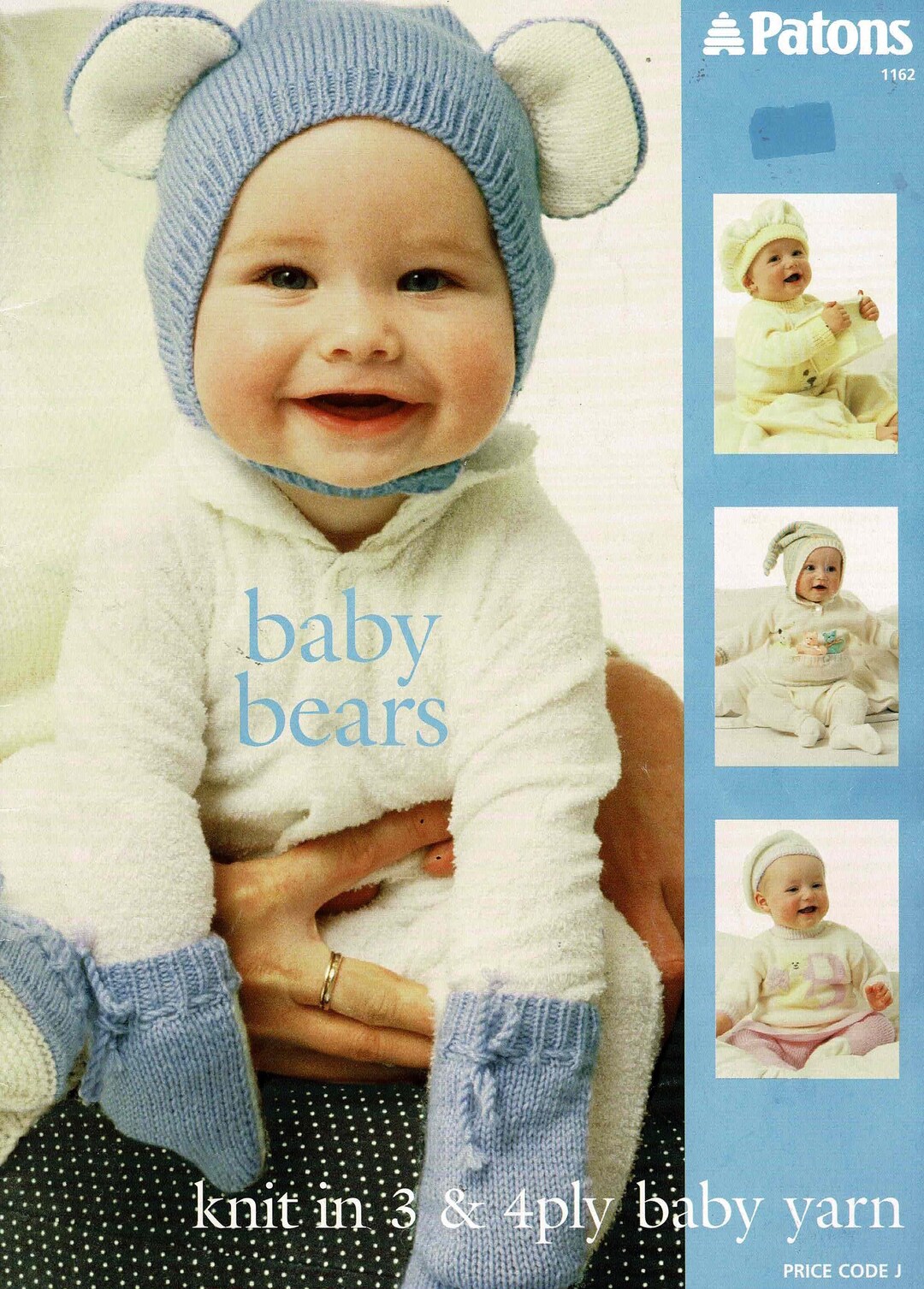 Baby Bears - Knitting Patterns in 3 & 4 Ply by Patons Book 1162 - Etsy