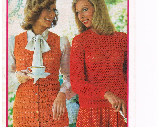 Vintage 70's CROCHET PATTERN Women's Wear Ladylike in Crochet - Etsy