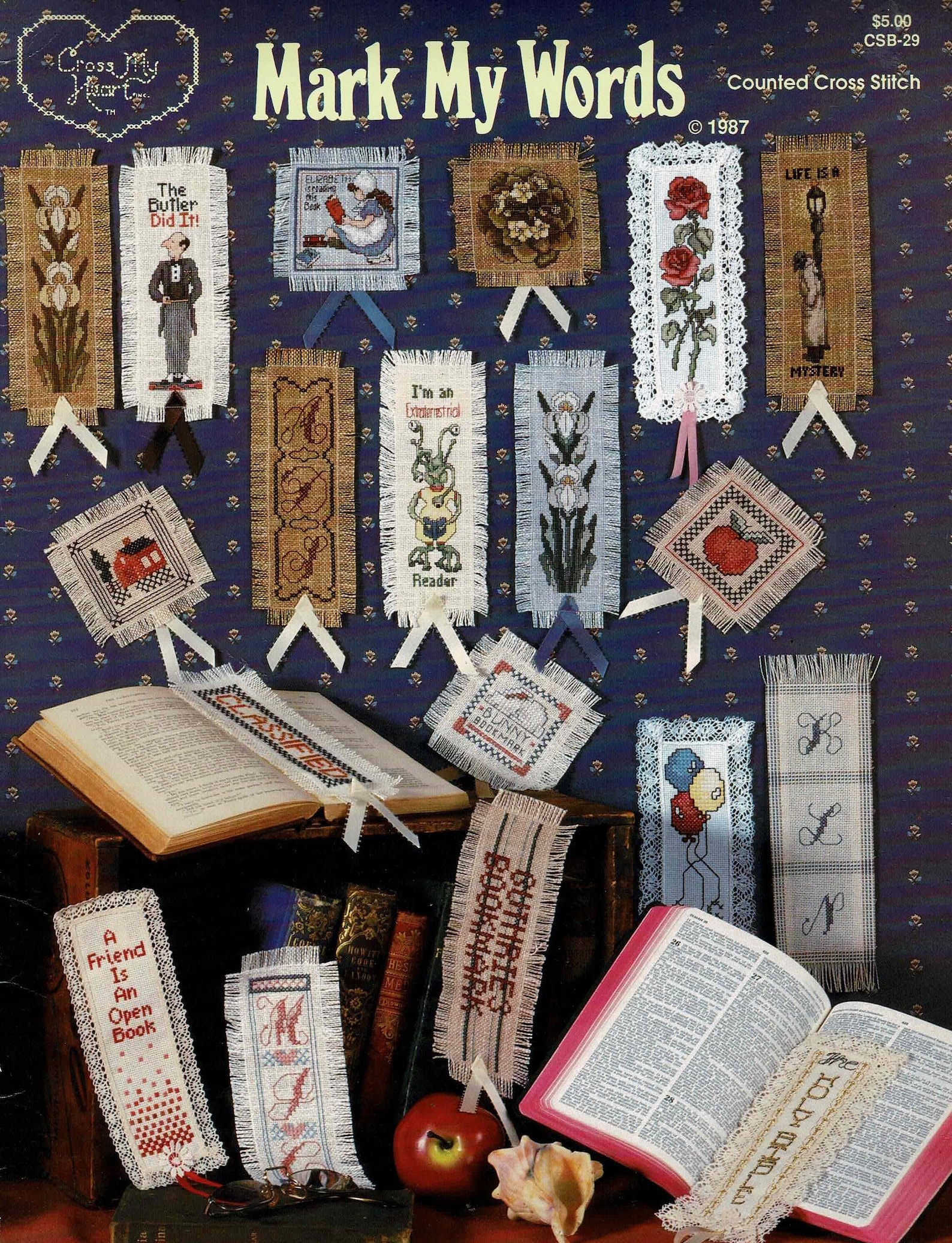 Mark My Words- 35 Bookmark Designs Published by Cross My Heart, 1987 - Etsy