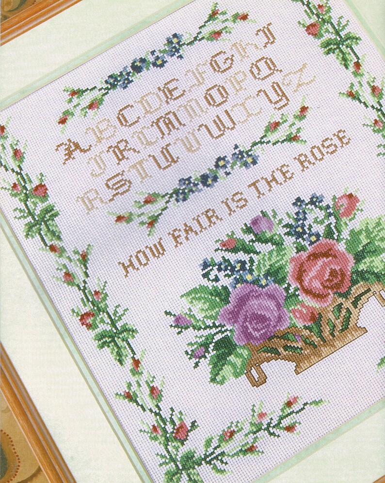 Roses in Cross Stitch by Jane Alford, 1996 - Etsy