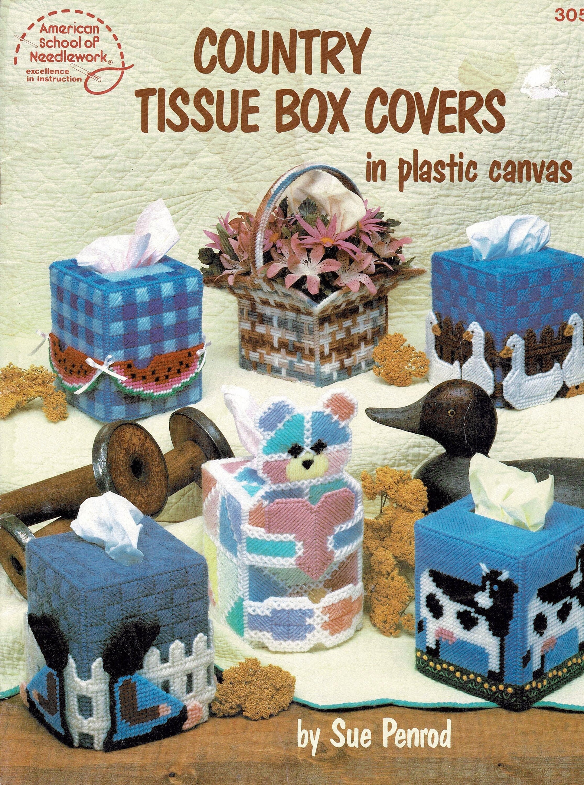Country Tissue Box Covers in Plastic Canvas - American School of ...