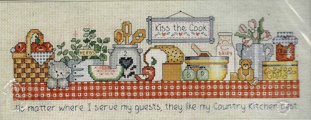 My Country Kitchen/counted Cross Stitch Kit Designed by J & P Coats ...
