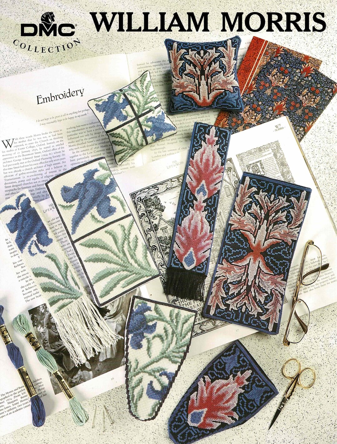 William Morris/ DMC Counted Cross Stitch Collection, - Etsy