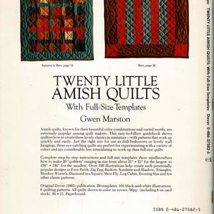 Twenty Little Patchwork Amish Quilts With Full -size Templates by Gwen ...