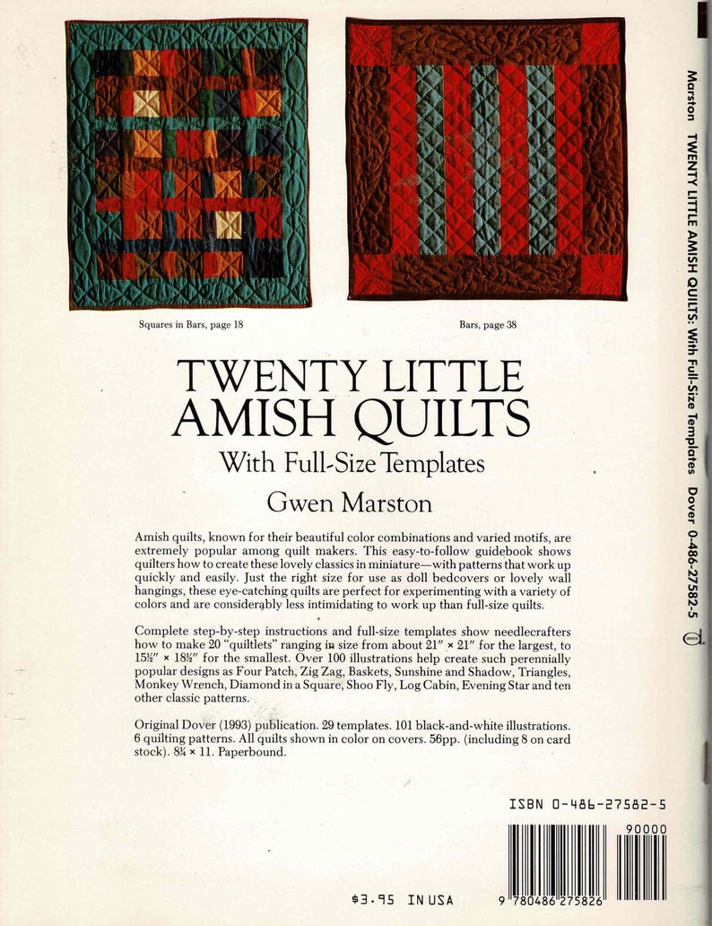 Twenty Little Patchwork Amish Quilts With Full -size Templates by Gwen ...
