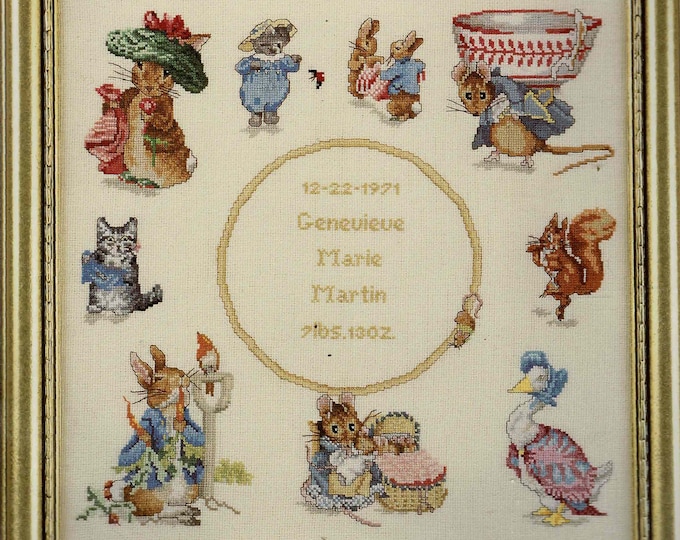 Beatrix Potter Storybook Counted Cross Stitch Sampler - Design Adapted ...