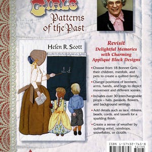 Bonnet Girls. Patterns on the Past by Helen R. Scott, 2001 - Etsy