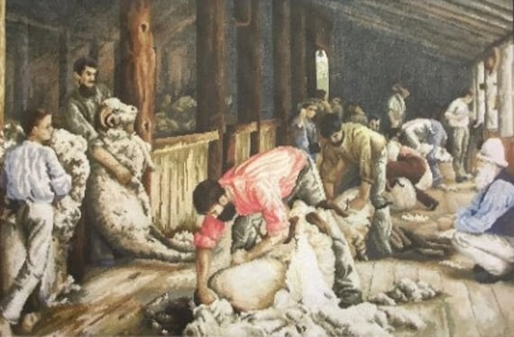 Shearing the Rams Counted Cross Stitch Design Converted by - Etsy