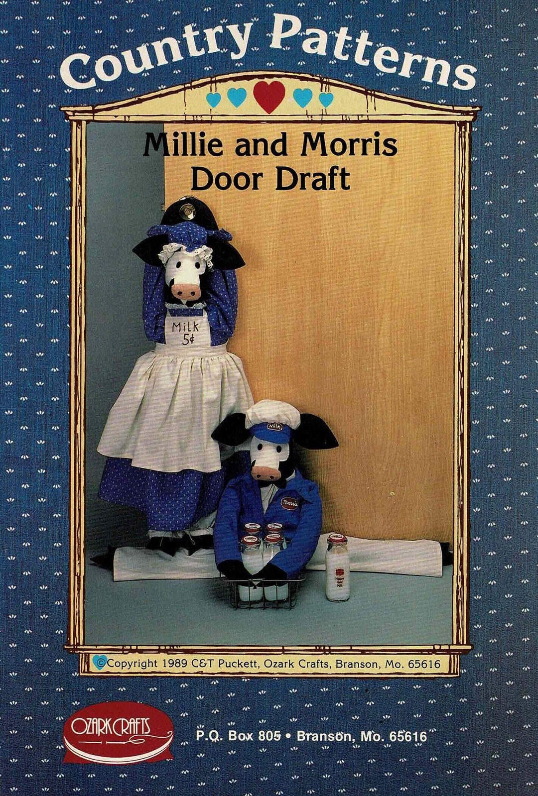Millie and Morris Door Draft by Ozark Crafts INC, 1989 - Etsy