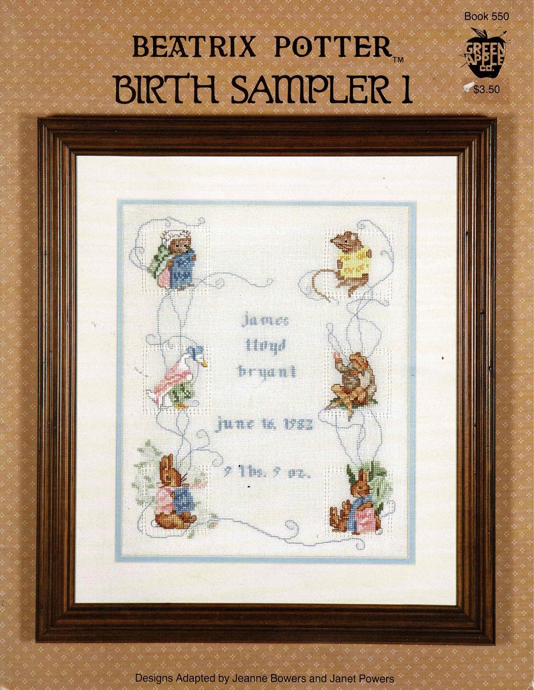 Beatrix Potter - Peter Rabbit Cross Stitch Birth Sampler I - by Green ...