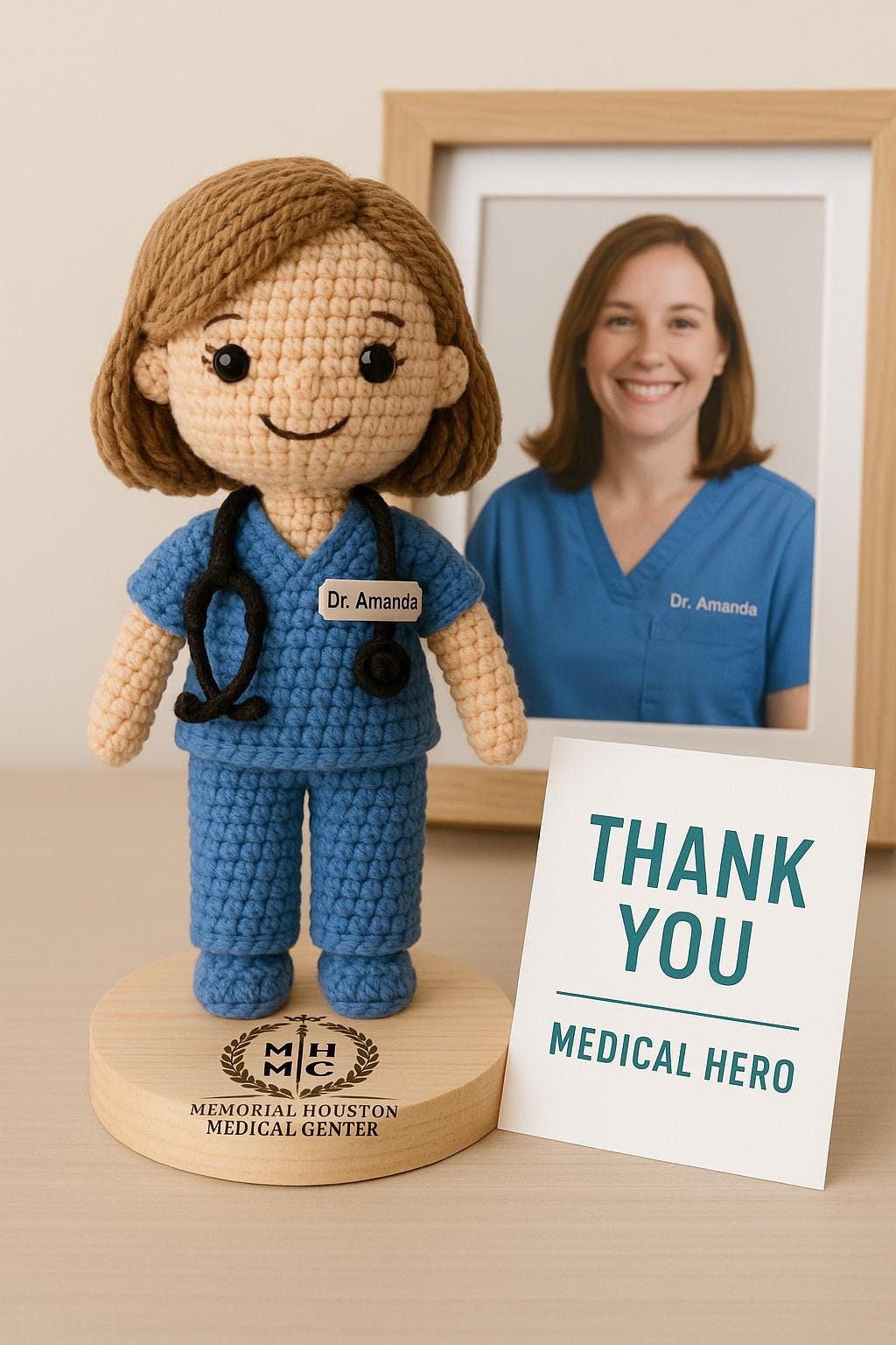 Custom Doctor Crochet Doll, Personalized Medical Gift, Handmade Look ...