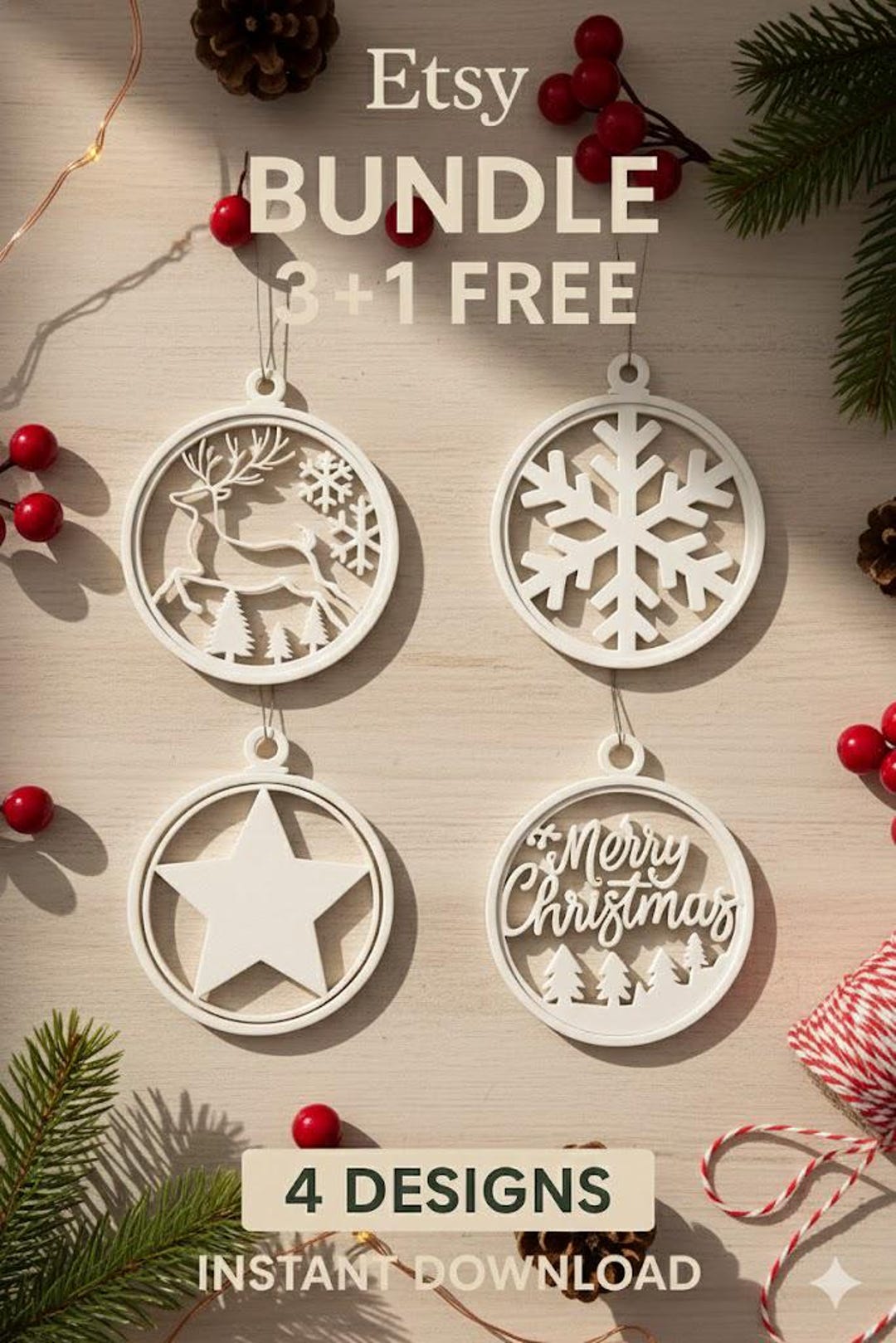 Office Desk Decor 3D Print Bundle (4-in-1 STL/3MF) | 3D Printable Star ...
