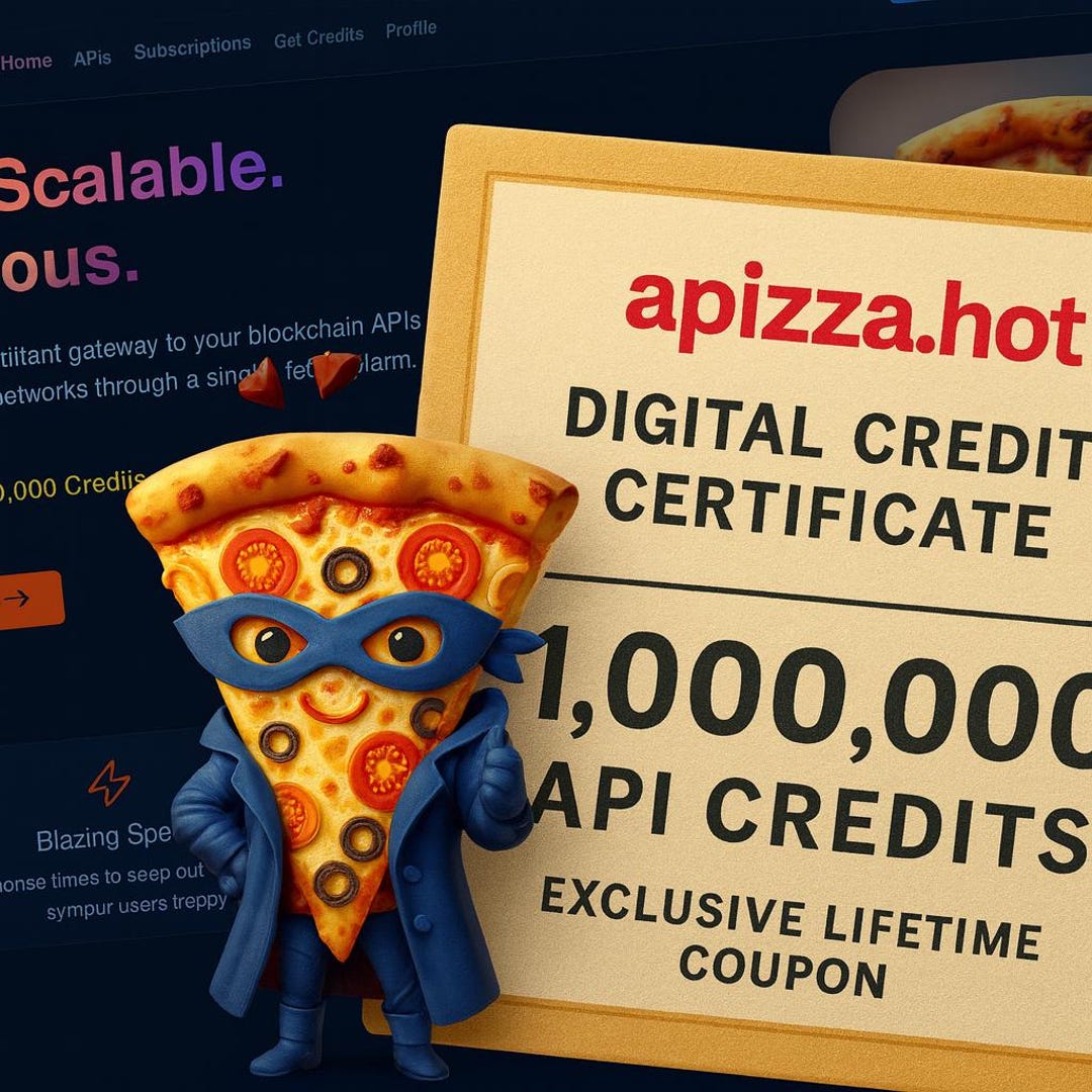Apizza.hot Digital Credit Certificate — 1,000,000 API Credits ...