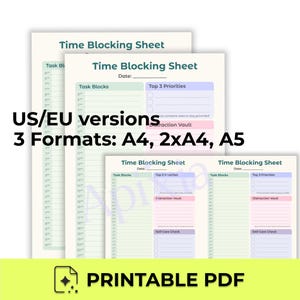 ADHD Time Blocking Planner – Daily Focus Printable (PDF) - Etsy