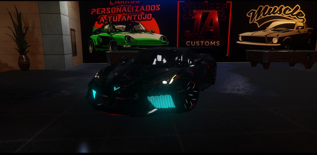 Corvette C8 /neon /custom /fivem Cars /high Quality - Etsy