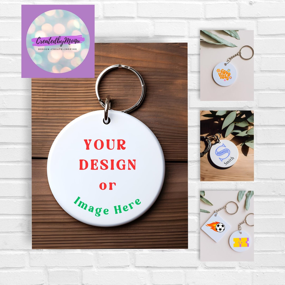 Personalized Sublimated Keychain: Custom Photo or Design - Etsy