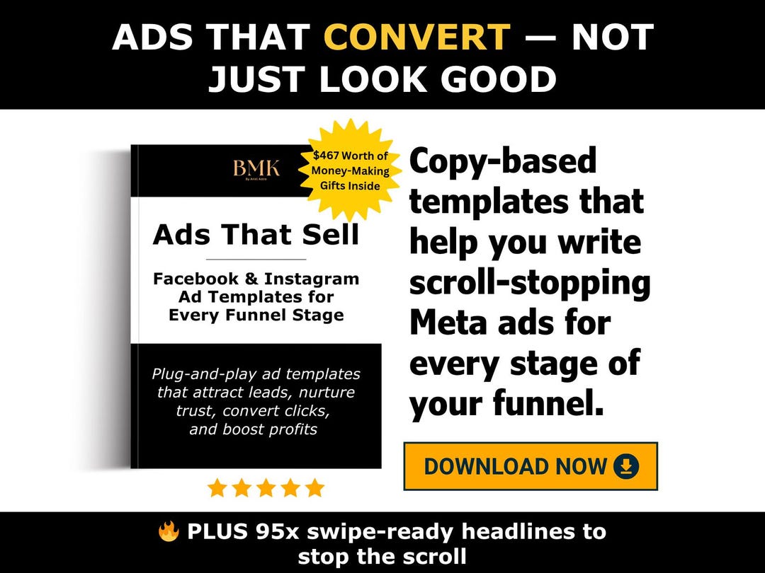 Facebook & Instagram Ad Copy Templates, Fill-in-the-blank Writing Tools ...