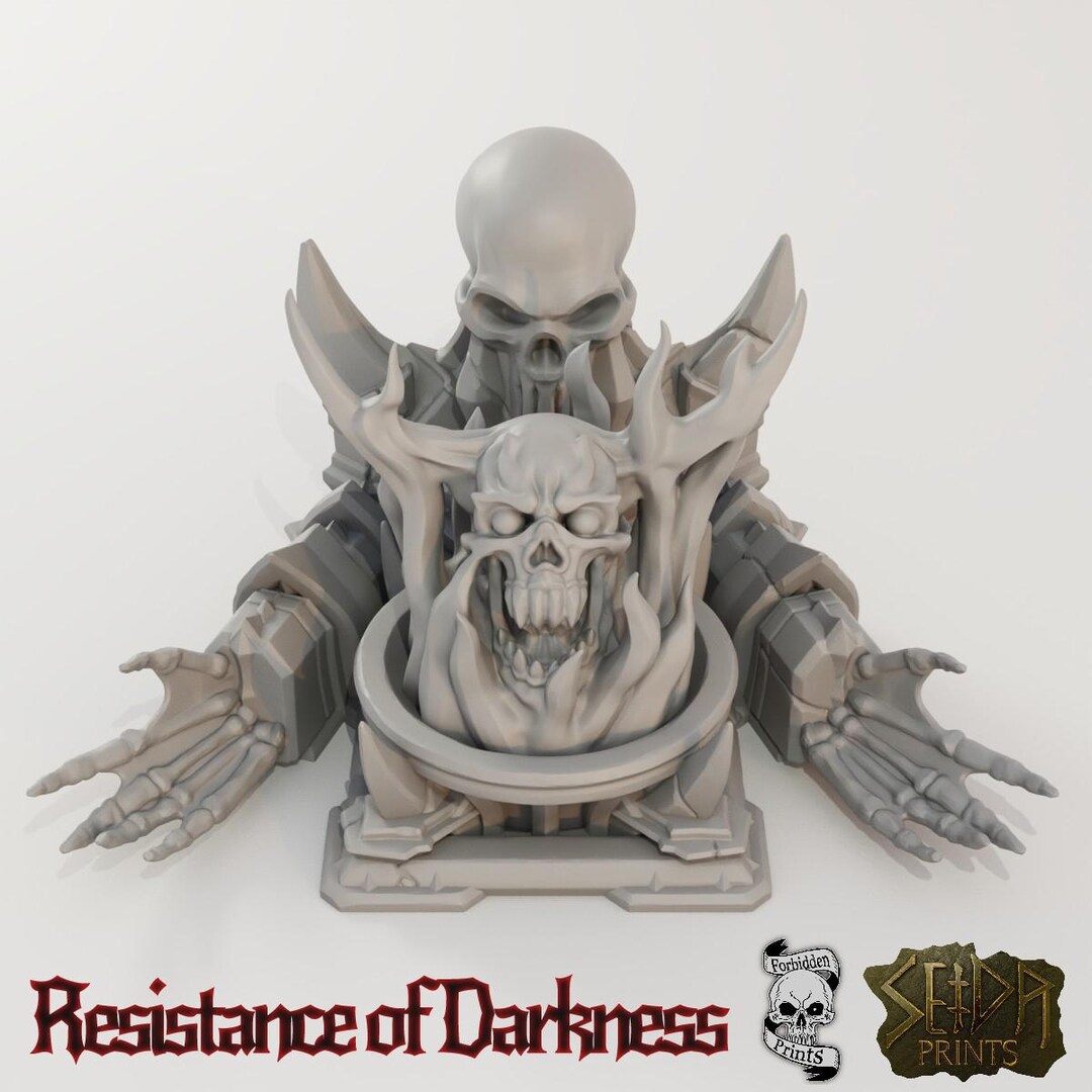 Thurible Dark Fantasy Terrain • Necromancer Shrine Miniature • 3D ...