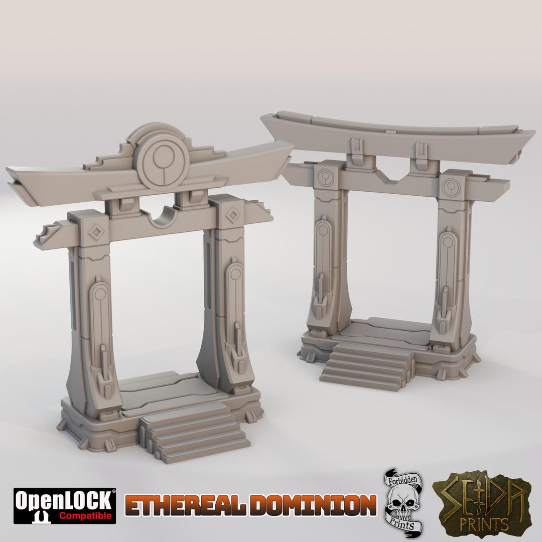 Torii Gate Sci-fi Terrain • Futuristic Scenery • 3D Printed Terrain for ...