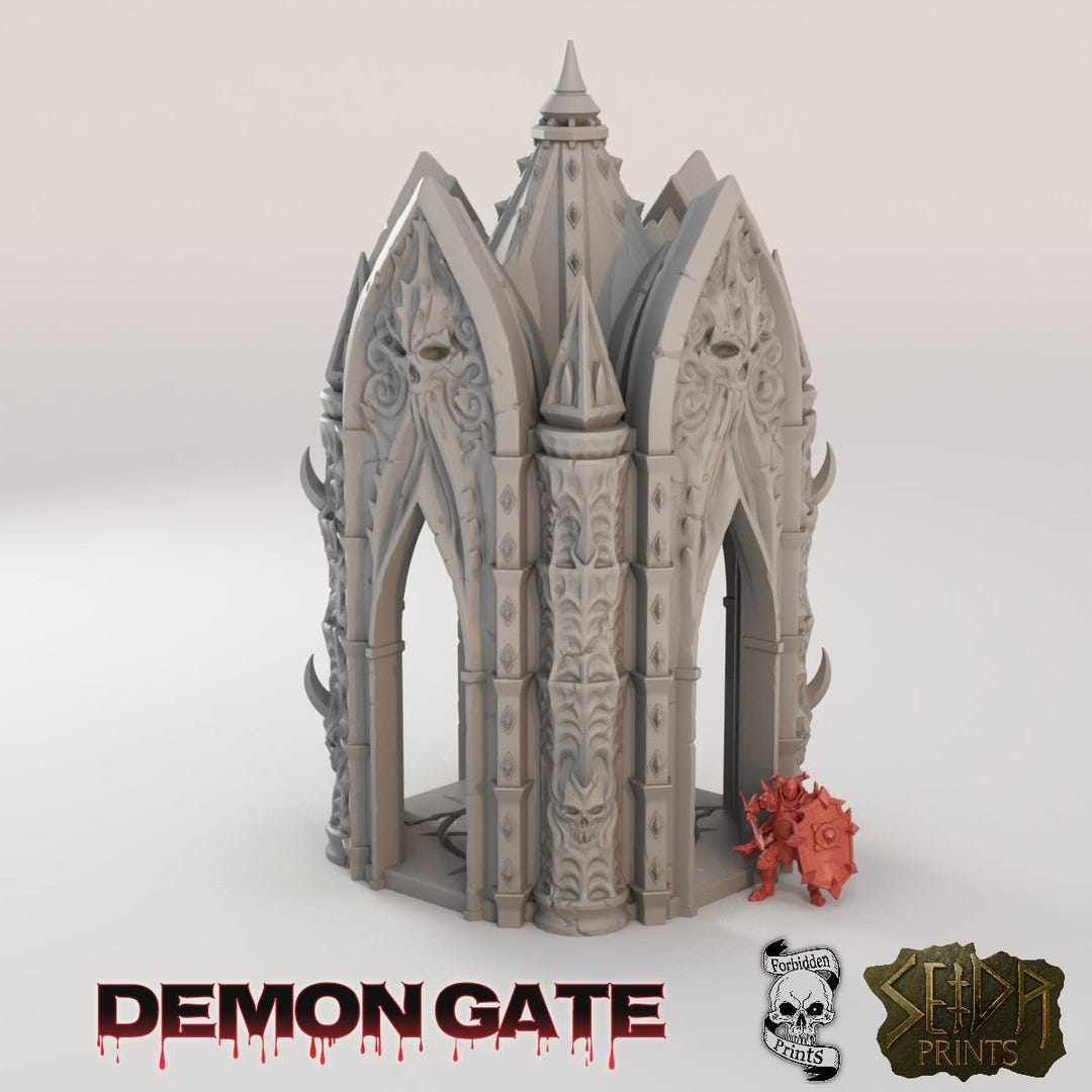 Temple of Tendrul • Dark Fantasy Demon Shrine Terrain • 3D Printed ...