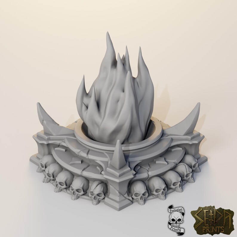 Thurible Dark Altar Terrain • Gothic Tabletop Scenery • Fantasy Shrine ...