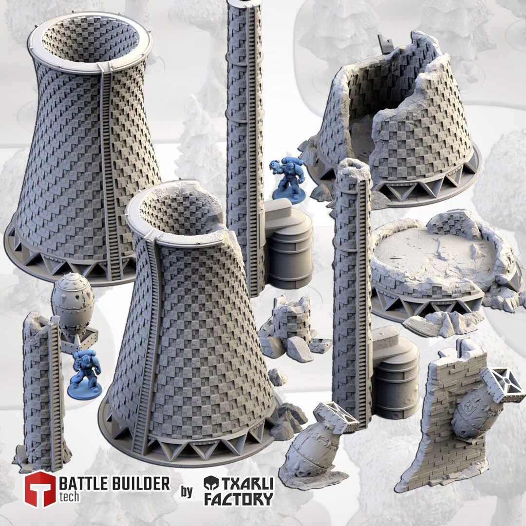 Nuclear Plants - Cooling Towers and Industrial Ruins - Post Apocalyptic ...