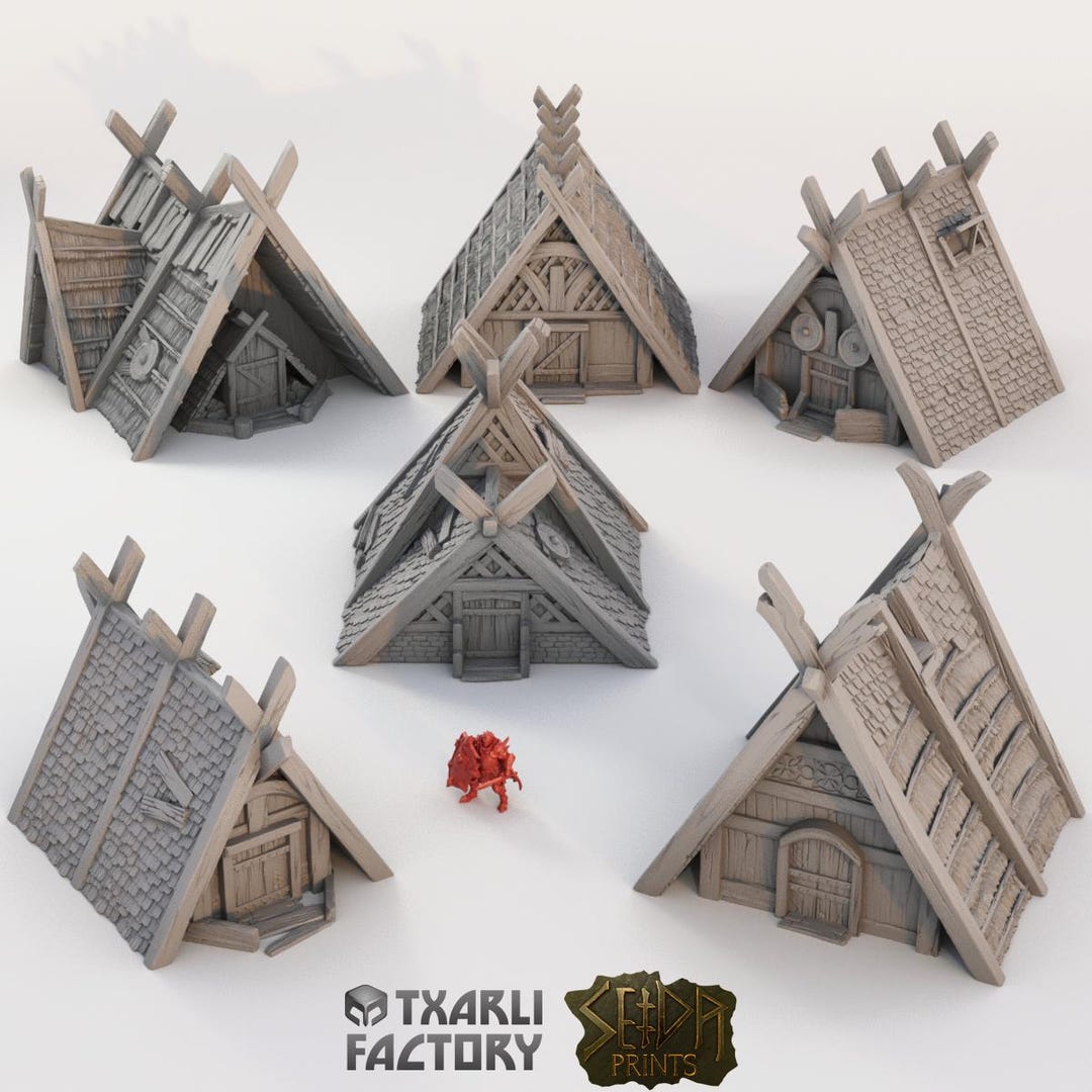 Viking Houses - Norse Village Buildings - Terrain for Wargaming ...