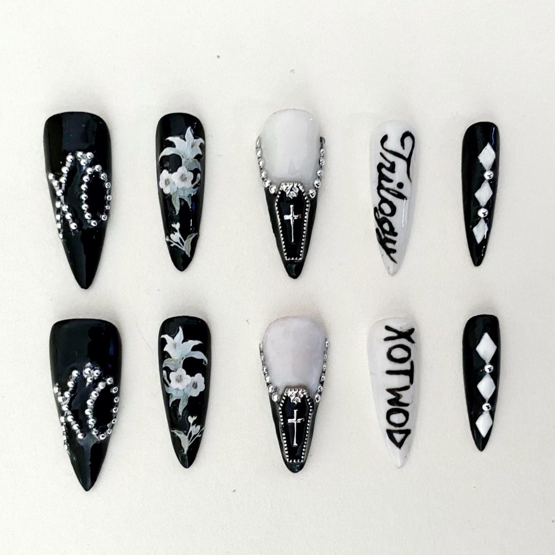 The Weeknd Trilogy Stiletto Press on Nails - Etsy