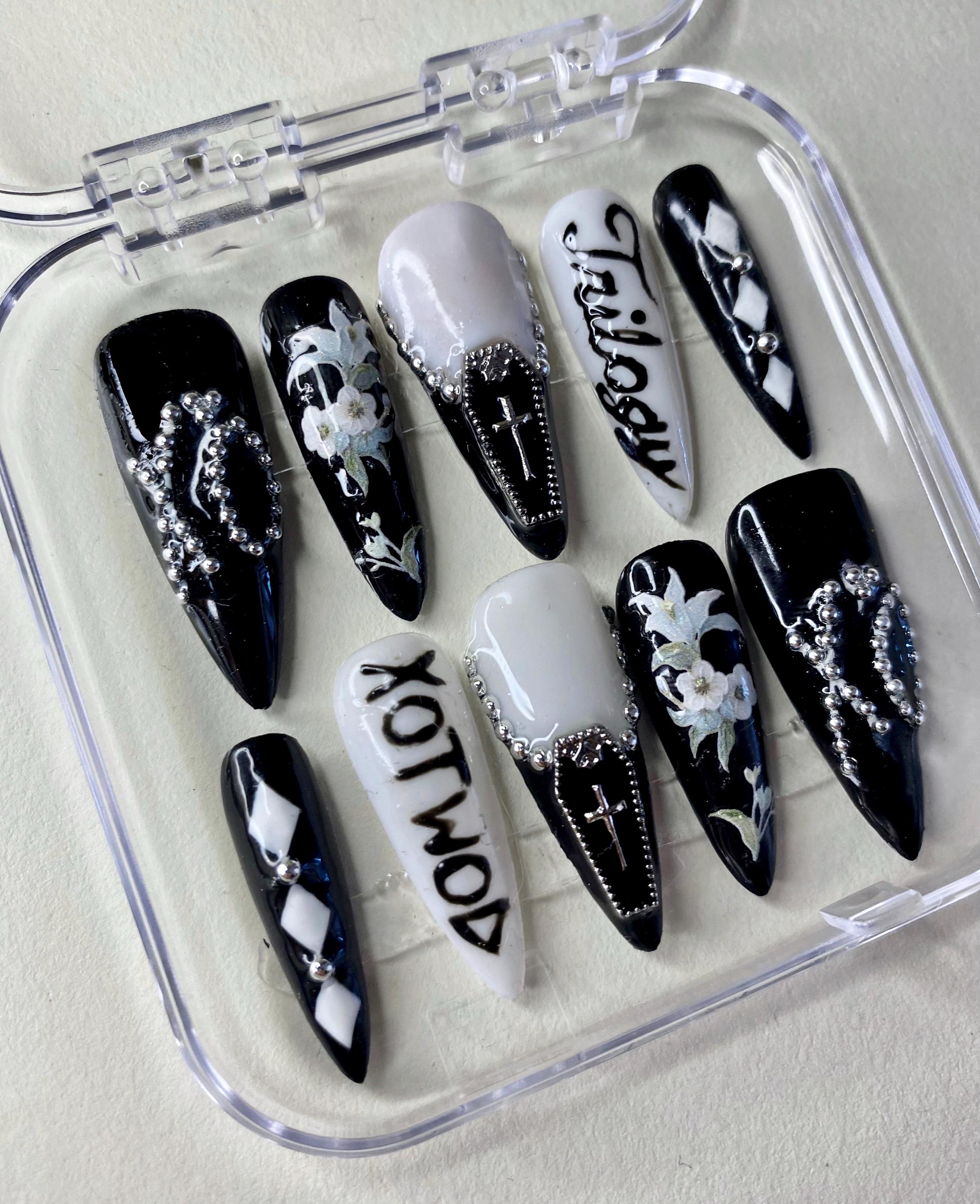 The Weeknd Trilogy Stiletto Press on Nails - Etsy