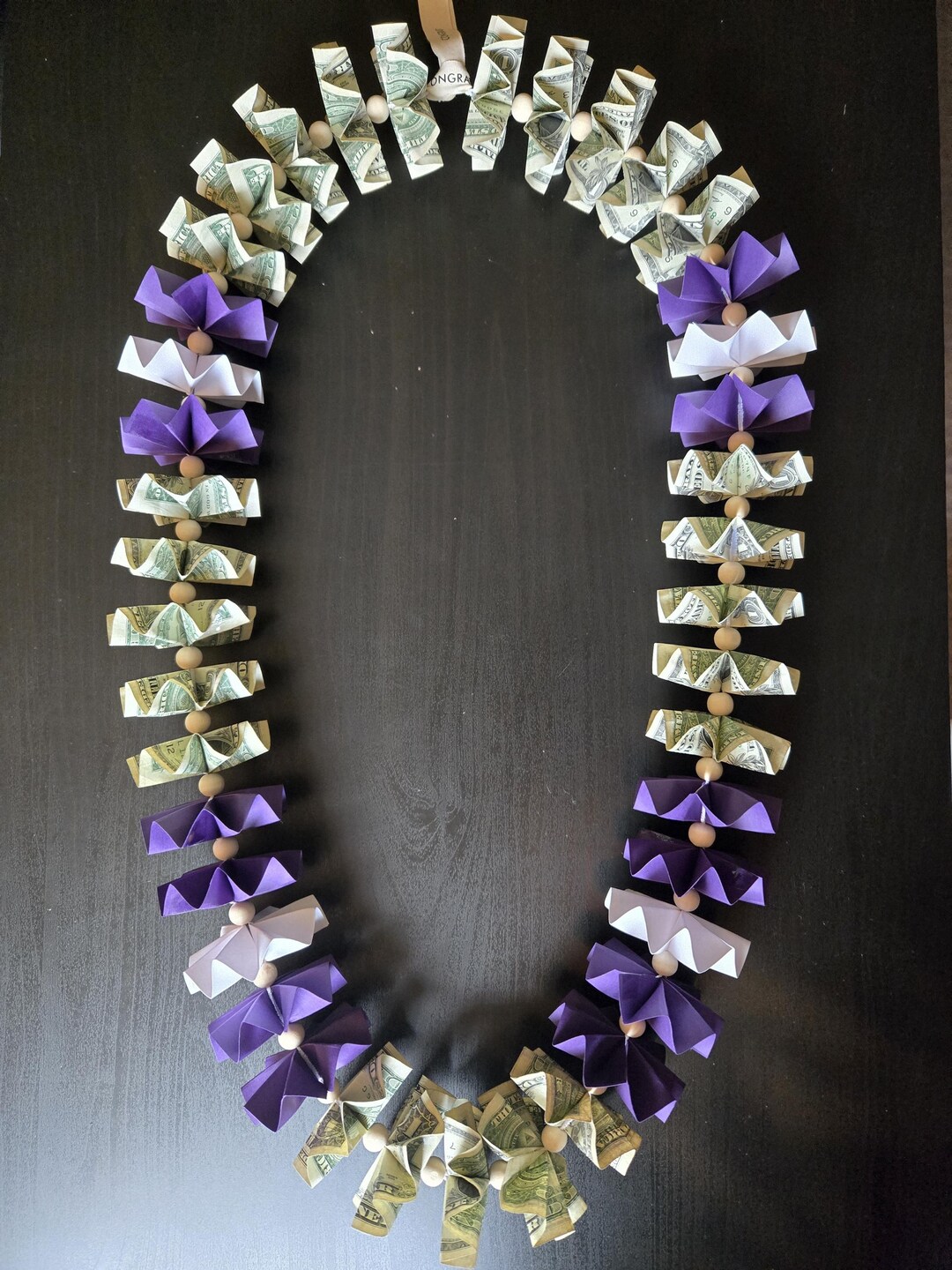 PURPLE Custom Graduation Lei, Birthday Gift , Confirmation Gift , First ...