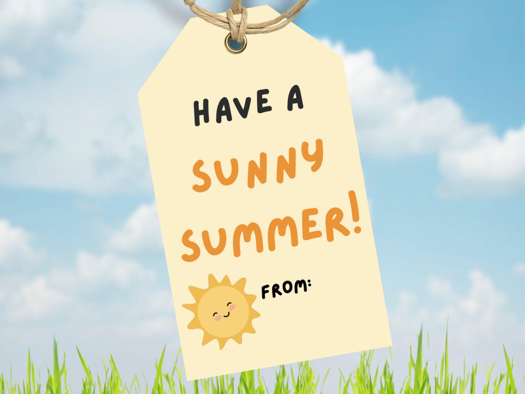 Printable Summer Break Gift Tags - Instant PDF Download, End of Year ...
