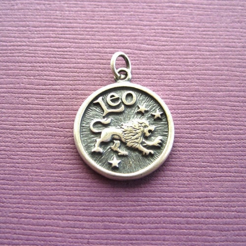 Sterling Silver Astrology Charm. Leo Charm. Zodiac Charms. - Etsy