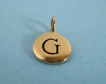 Bronze Alphabet Letter M Initial Charm - Etsy