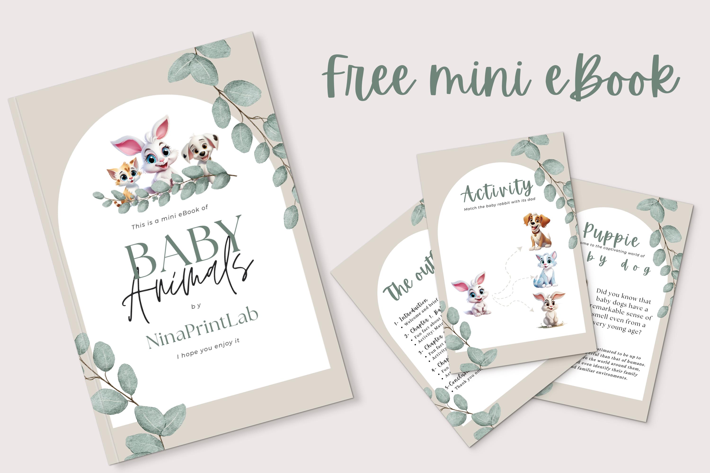 20 Printable Baby Animals Flashcards, Montessori, Preschool ...