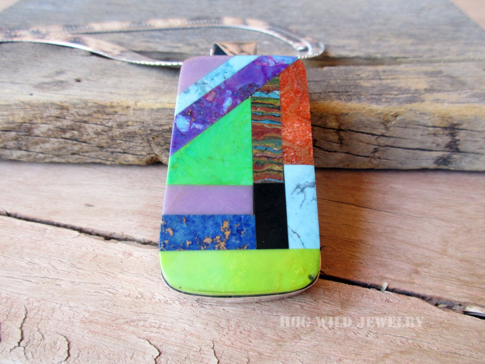 Women's Handcrafted Metal Smith Intarsia Sterling Silver Pendant ...