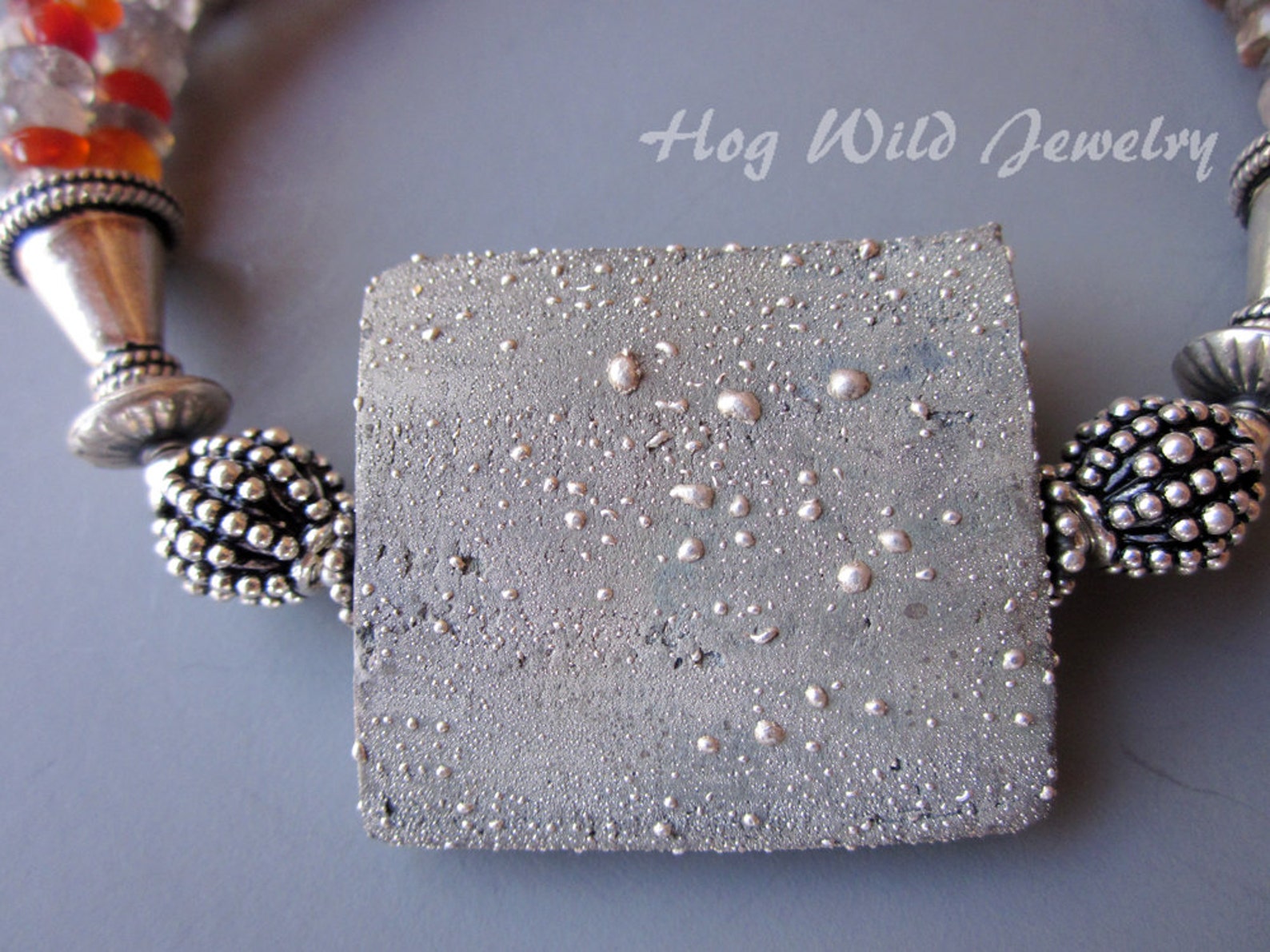 Handcrafted Artisan Multi Strand Gray Raku Bead Necklace - Etsy