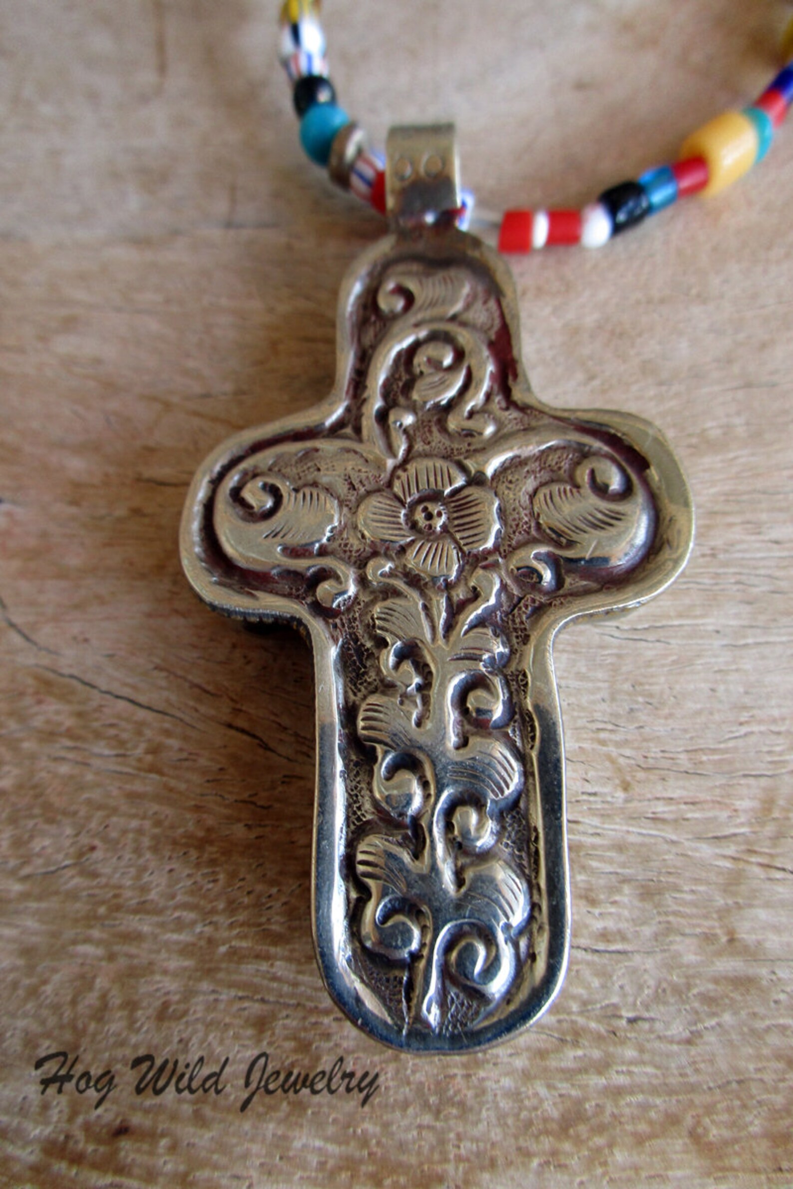 Womens Tibetan Ethnic Tribal Cross Pendant Long Necklace - Etsy
