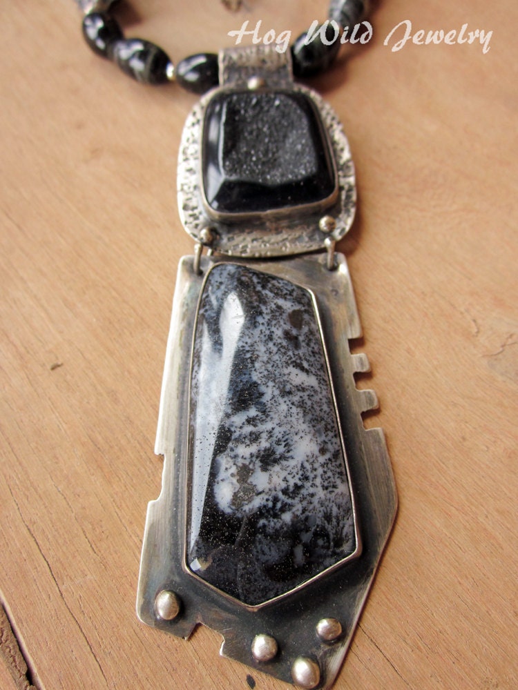 Handcrafted Artisan Metal Smith Gemstone Pendant Necklace - Etsy